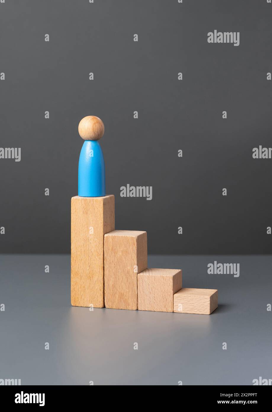 Reach the top of the goal. Reach heights. Career success. Loneliness ...