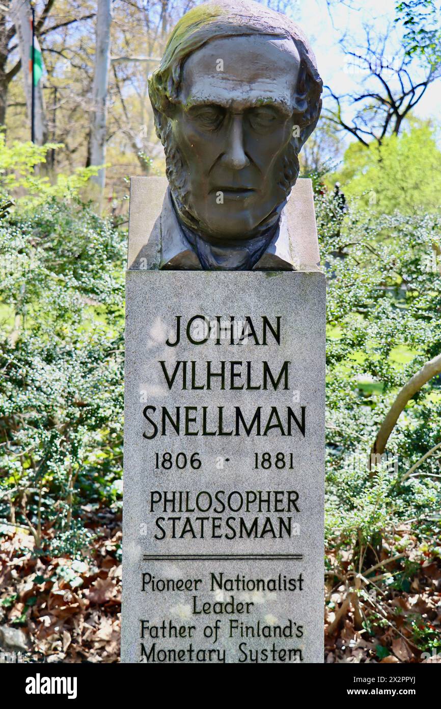 The sculpture of Finnish statesman Johan Vilhelm Snellman at the ...