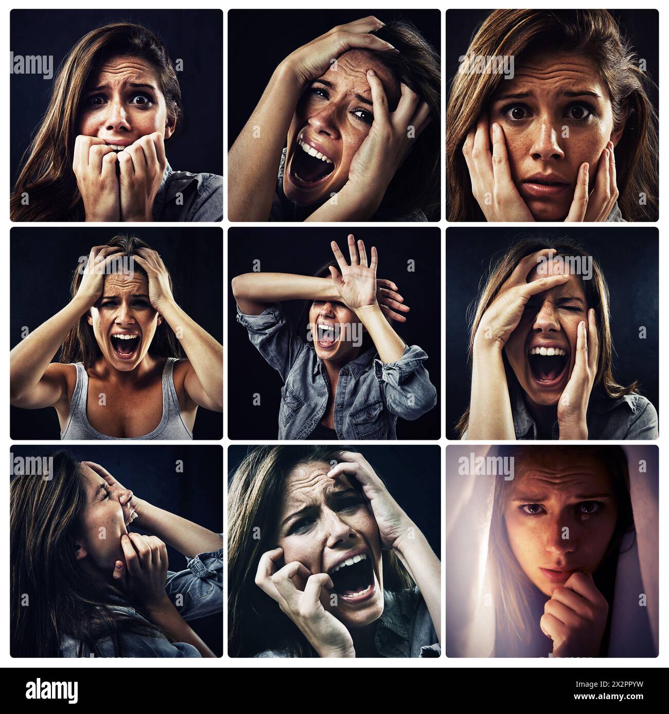 Scary woman face Cut Out Stock Images & Pictures - Alamy