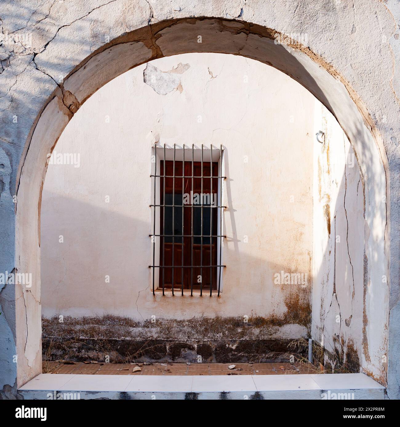Window and arcade of an abandoned manor house Stock Photo - Alamy
