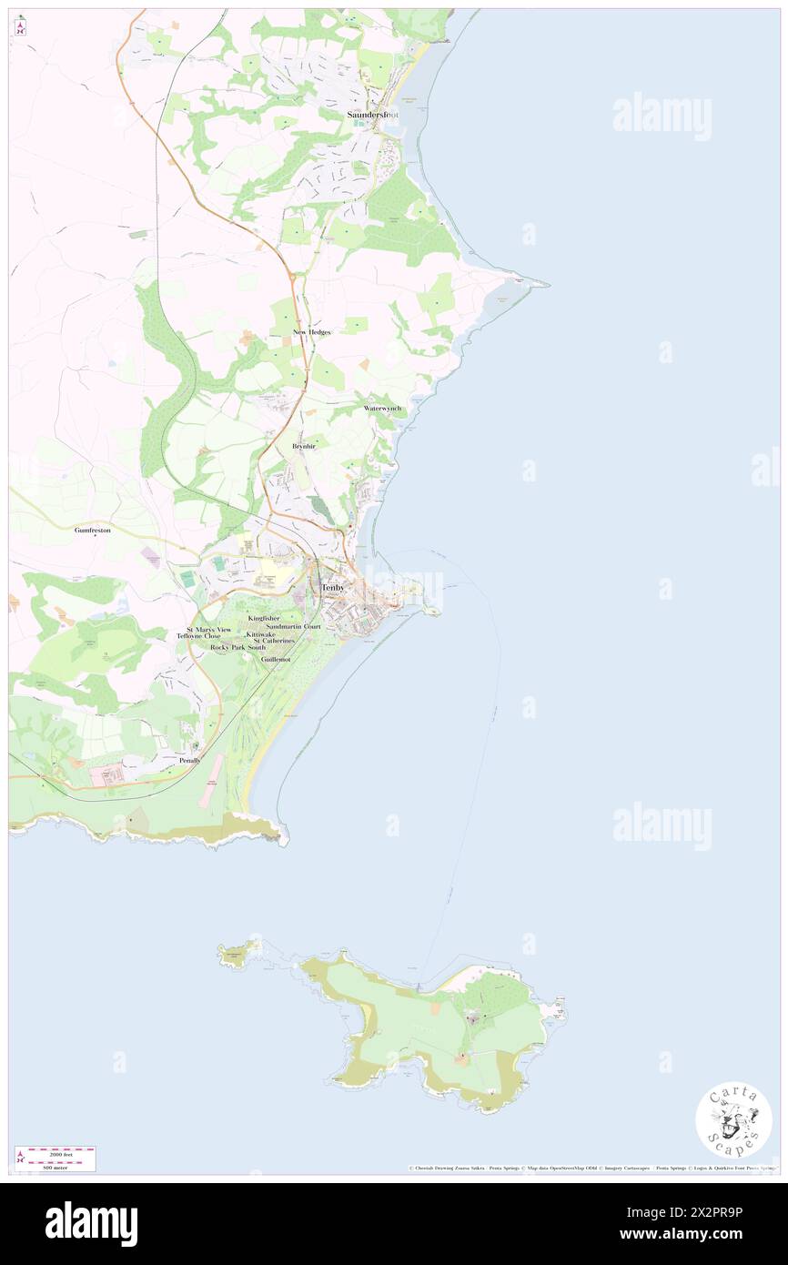 Tenby map hi-res stock photography and images - Alamy