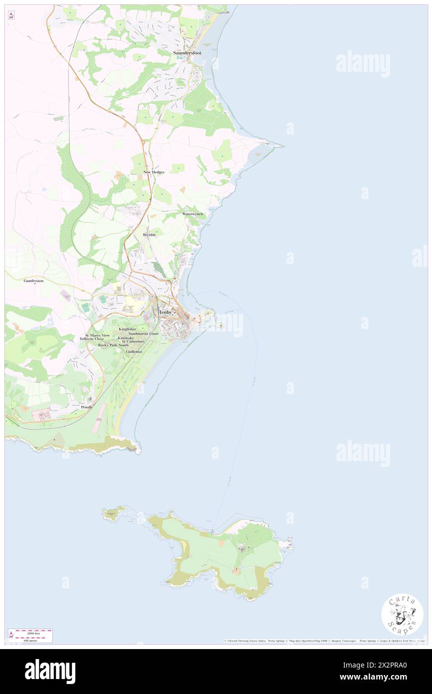 St Catherine's Island, Pembrokeshire, GB, United Kingdom, Wales, N 51 ...