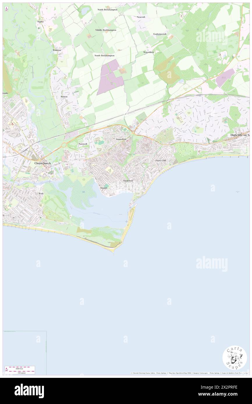 Mudeford map hi-res stock photography and images - Alamy