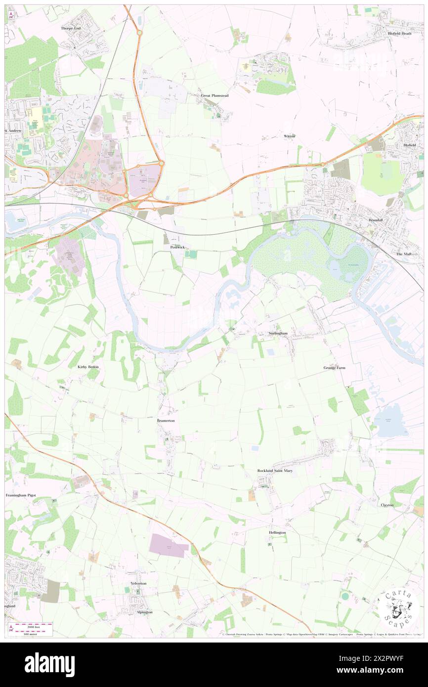 Map of river yare hi-res stock photography and images - Alamy