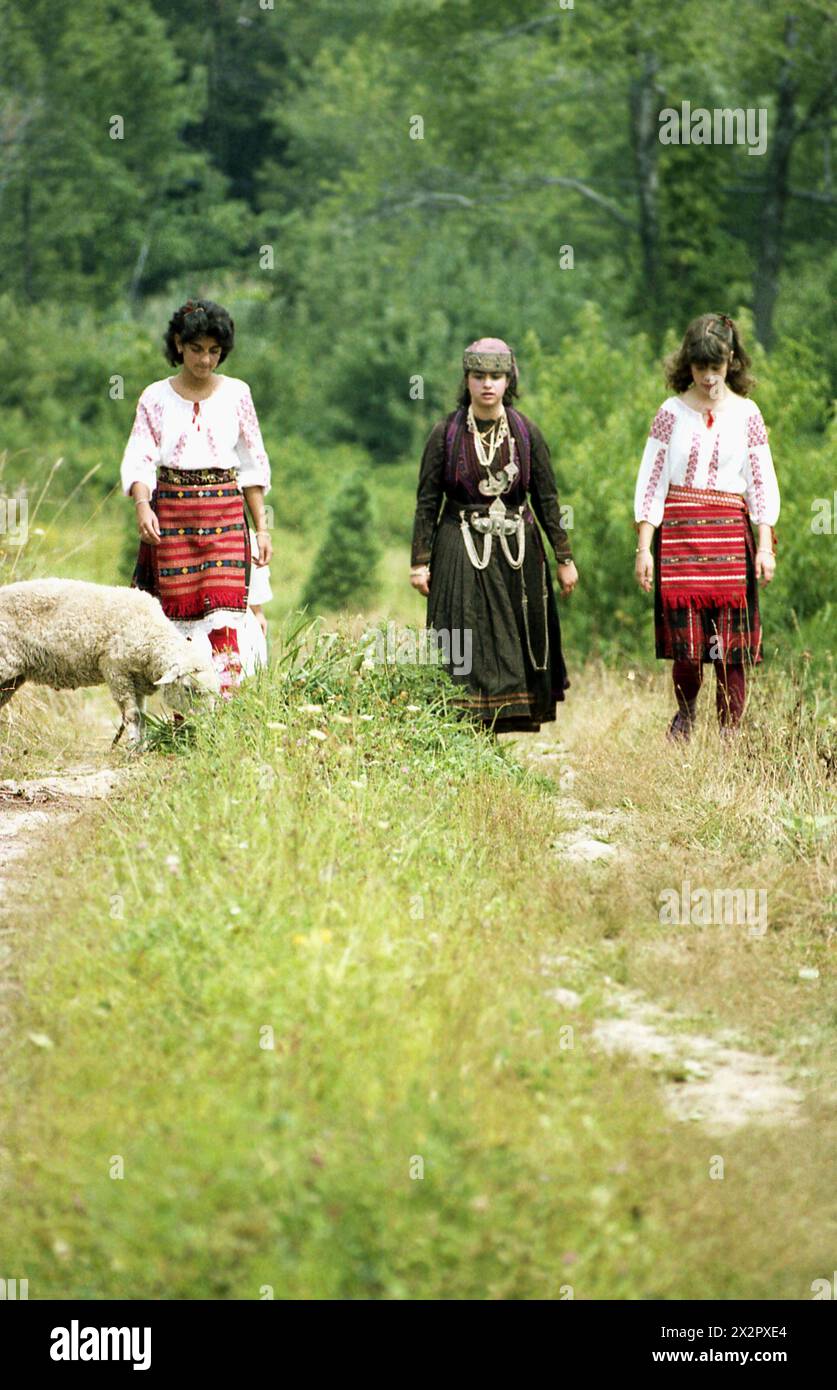 Connecticut, U.S.A., 1982. Macedonian women wearing their national ...