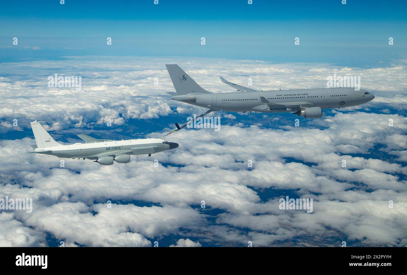 A RAAF KC-30A Multi-Role Tanker Transport from 33 Squadron, left ...