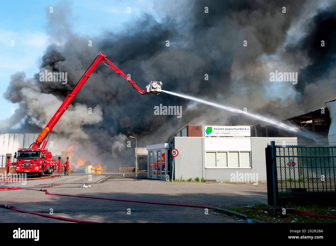 Huge Industrial Fire Huge Industrial Fire at a Paper Processing Factory ...