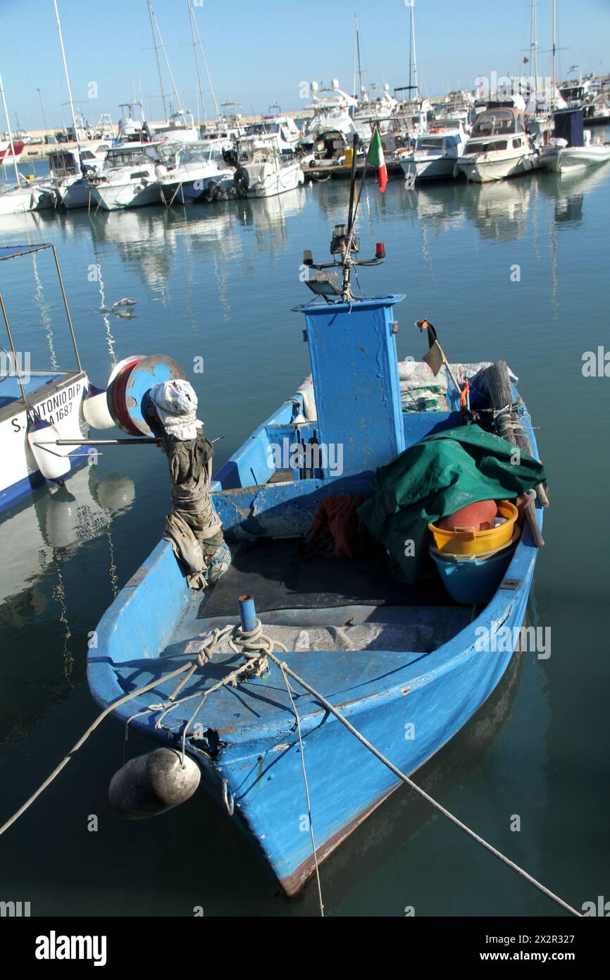Mola di Bari, Italy. Boats in the marina Stock Photo - Alamy
