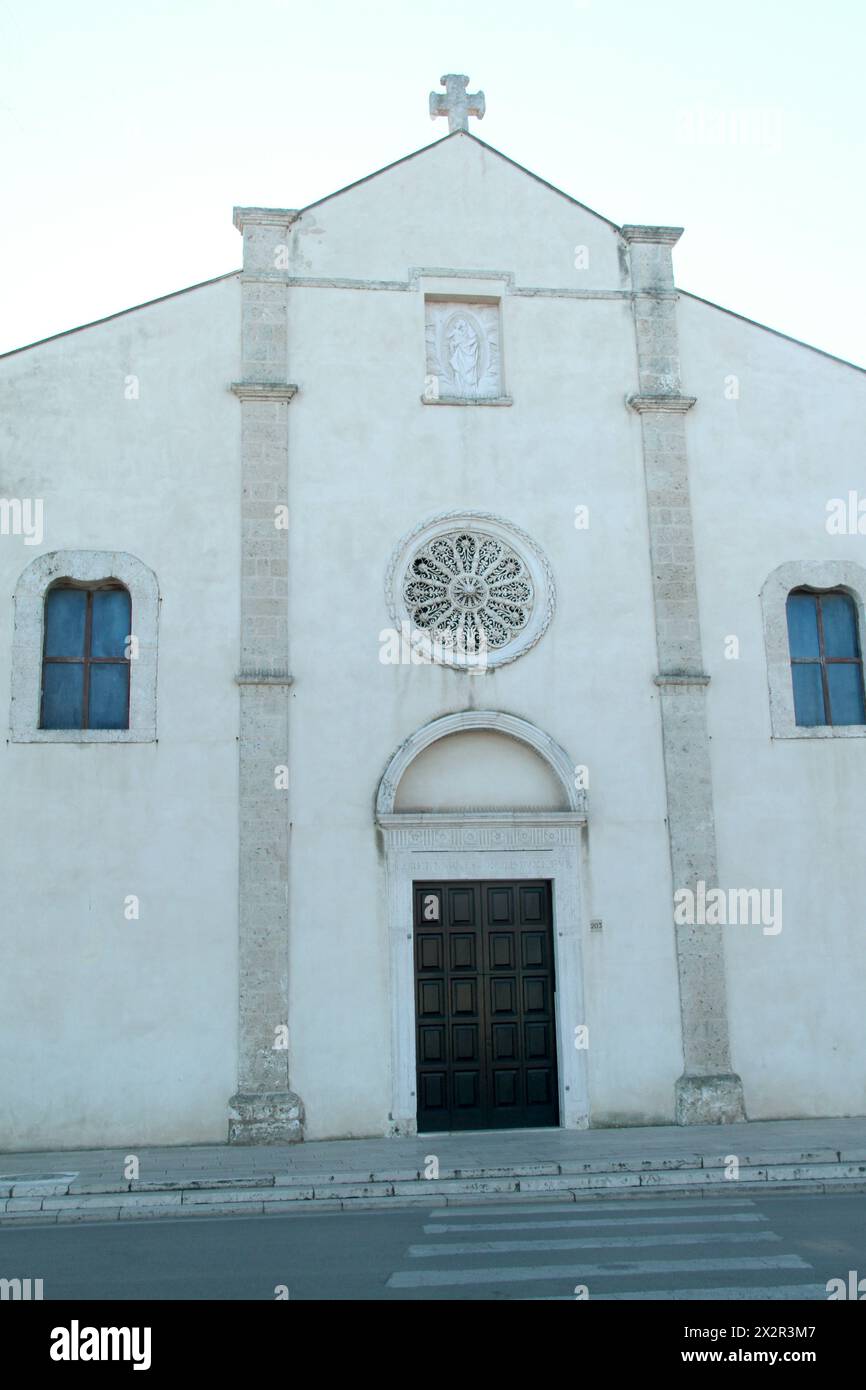 Mola di Bari, Italy. Exterior view of the 16th century Parrocchia S ...