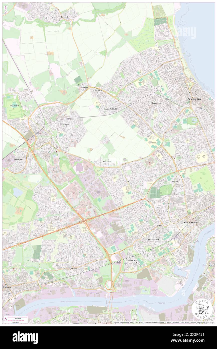 New York, North Tyneside, GB, United Kingdom, England, N 55 1' 29'', S ...