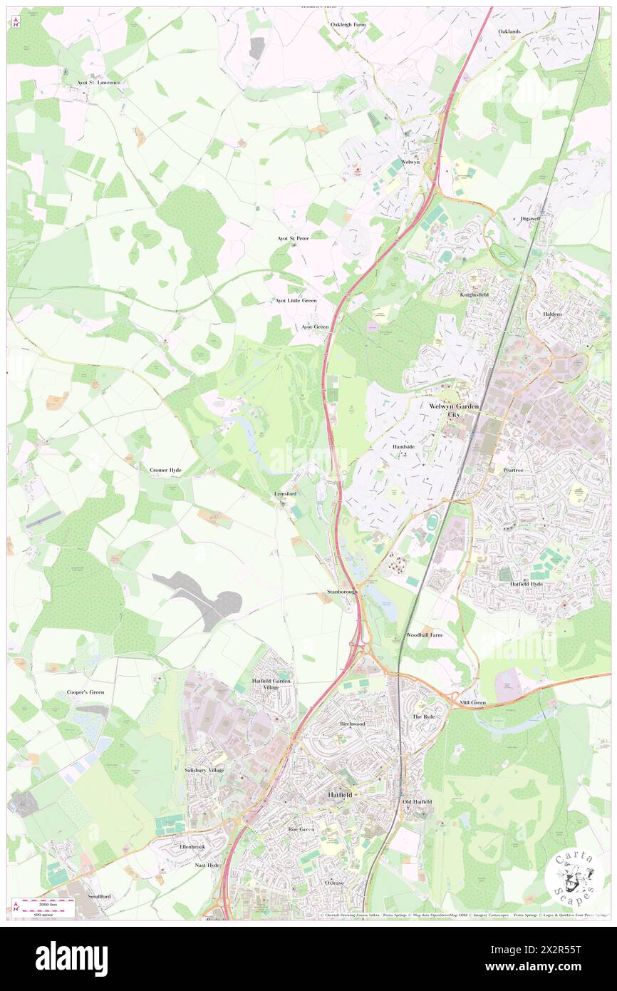 Map of lemsford hi-res stock photography and images - Alamy