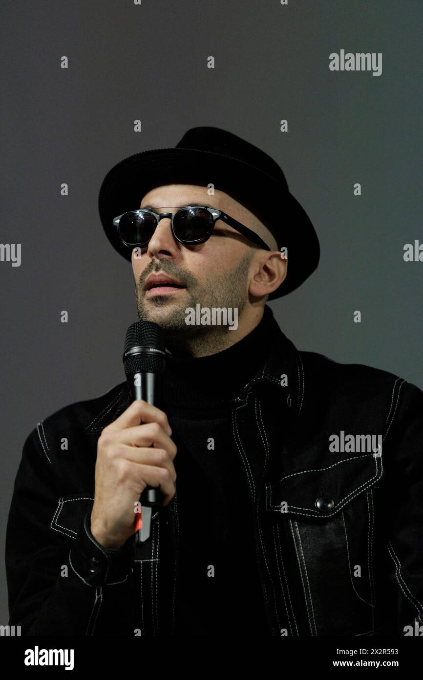 The artist JR (Jen Rene) at the press opening of the his first solo ...