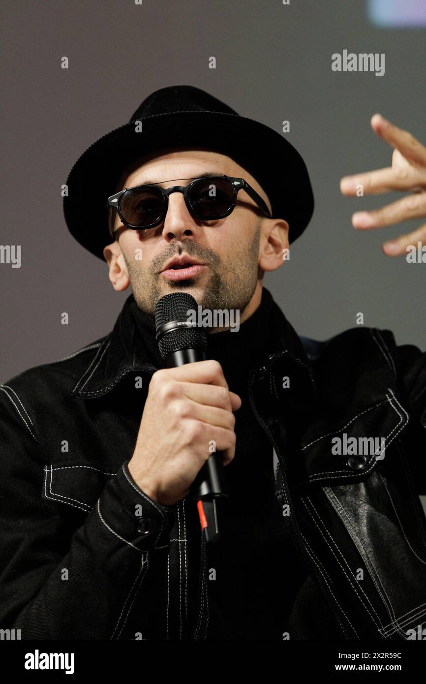 The artist JR (Jen Rene) at the press opening of the his first solo ...