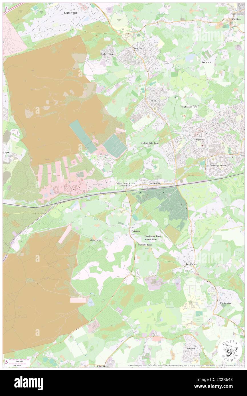 Surrey heath map hi-res stock photography and images - Alamy