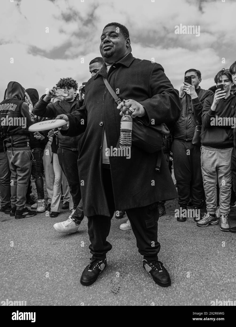 Black and white image of Big Narstie at the 420 event in London Stock ...