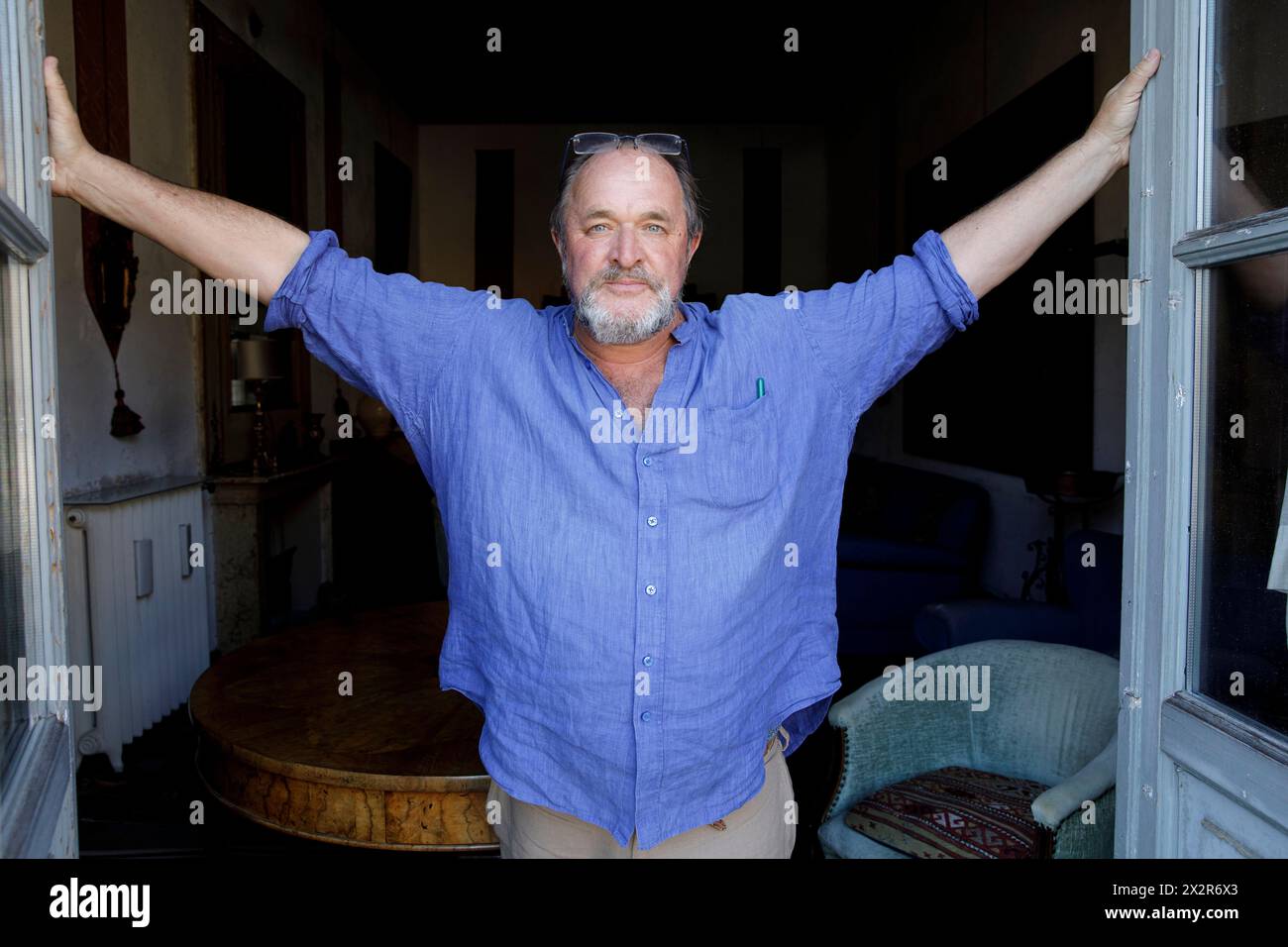 Portrait of William Dalrymple 11/09/2022 ©Isabella De Maddalena/opale ...