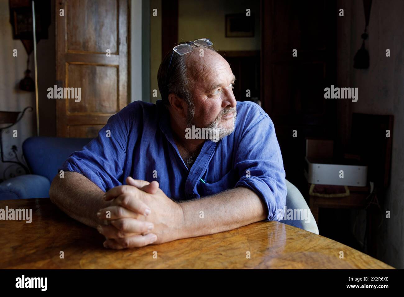 Portrait of William Dalrymple 11/09/2022 ©Isabella De Maddalena/opale ...