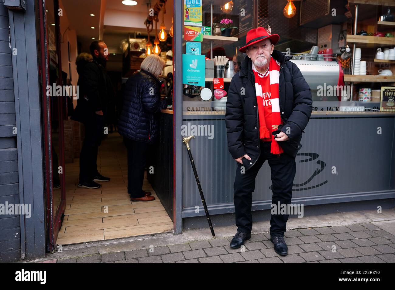 An Arsenal fan ahead of the Premier League match at the Emirates ...