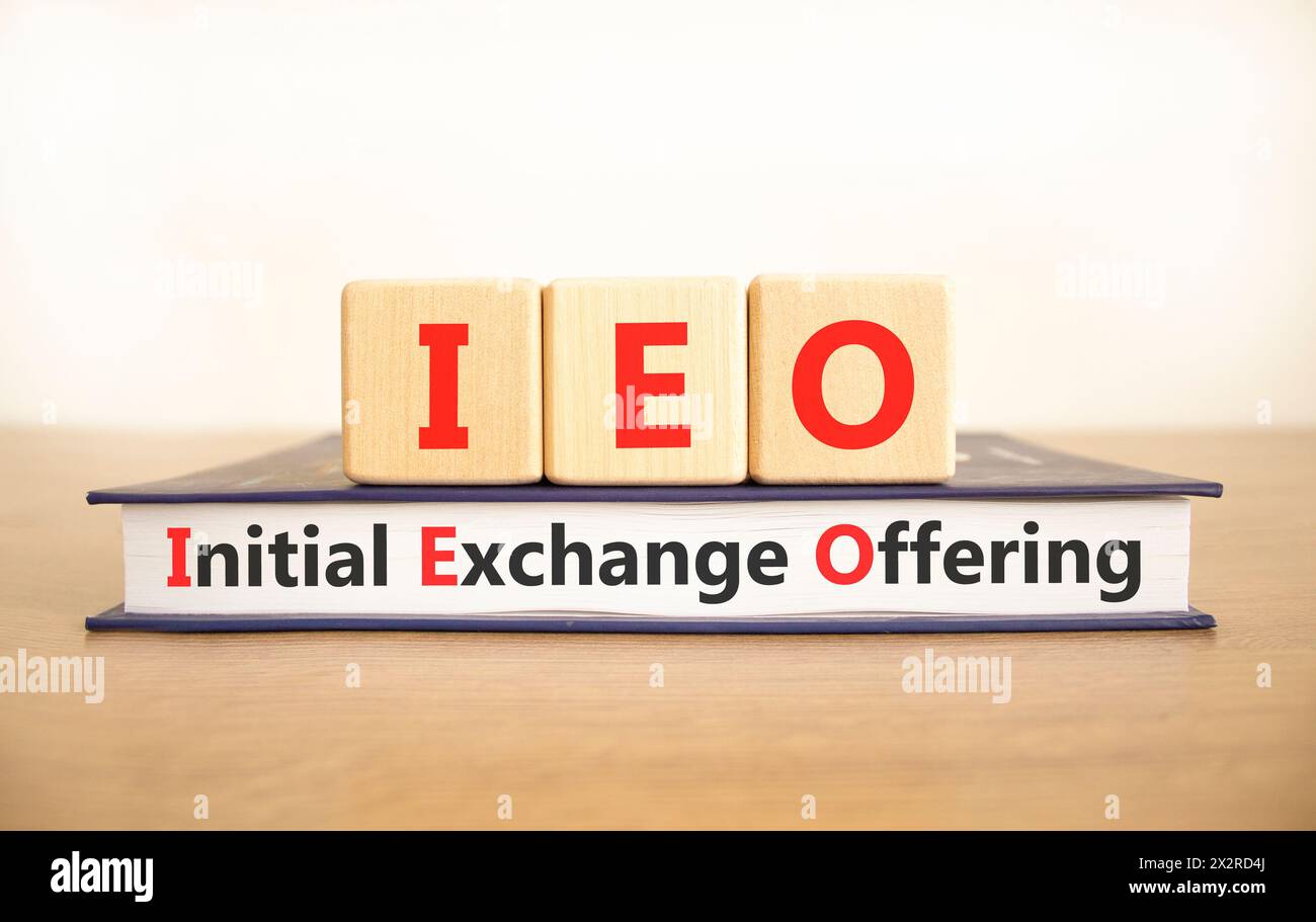 IEO initial exchange offering symbol. Concept words IEO initial ...