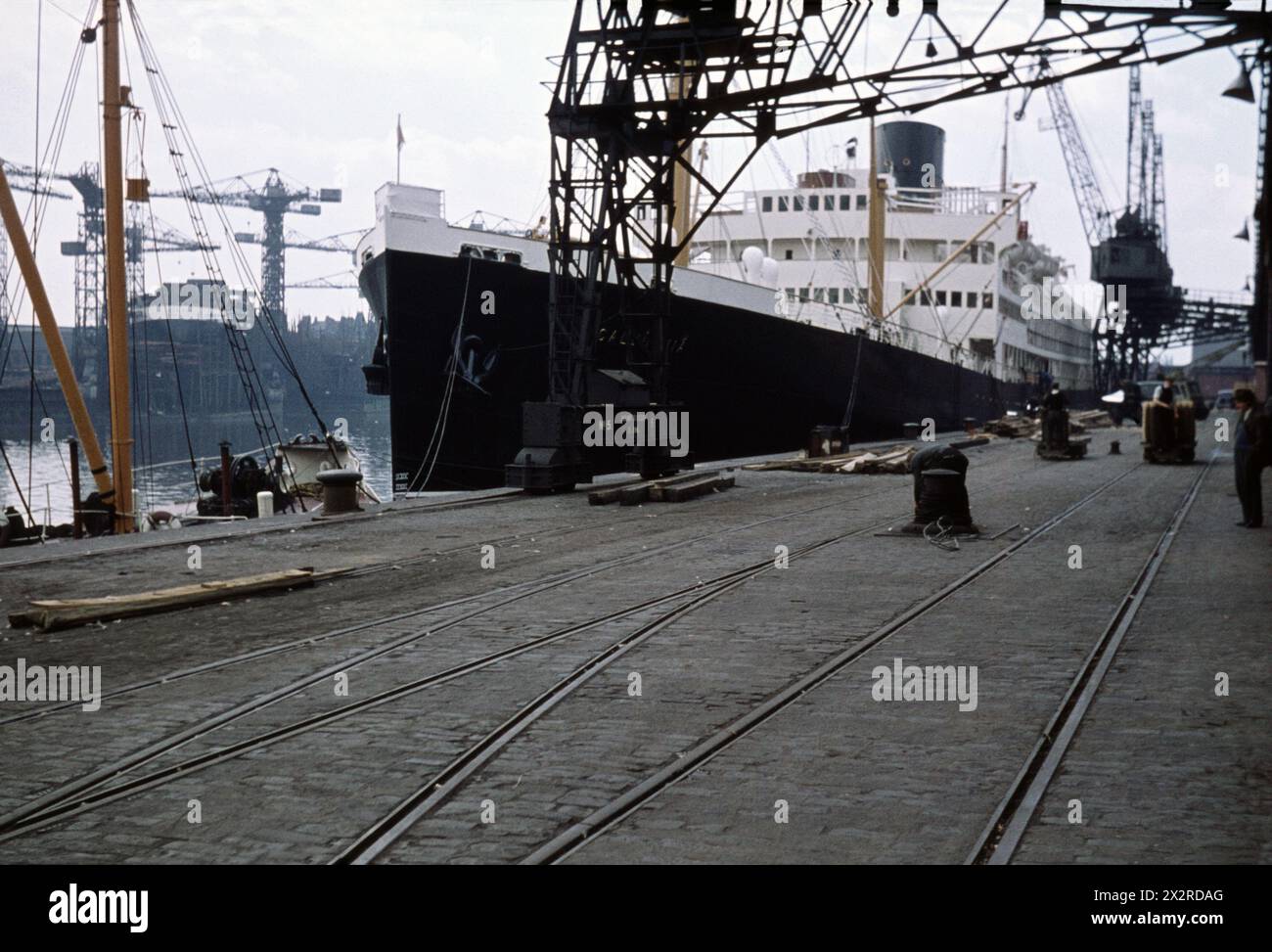 MS Calgaria at Yorkhill Quay, Glasgow. 20 May 1959. Built at Barclay ...
