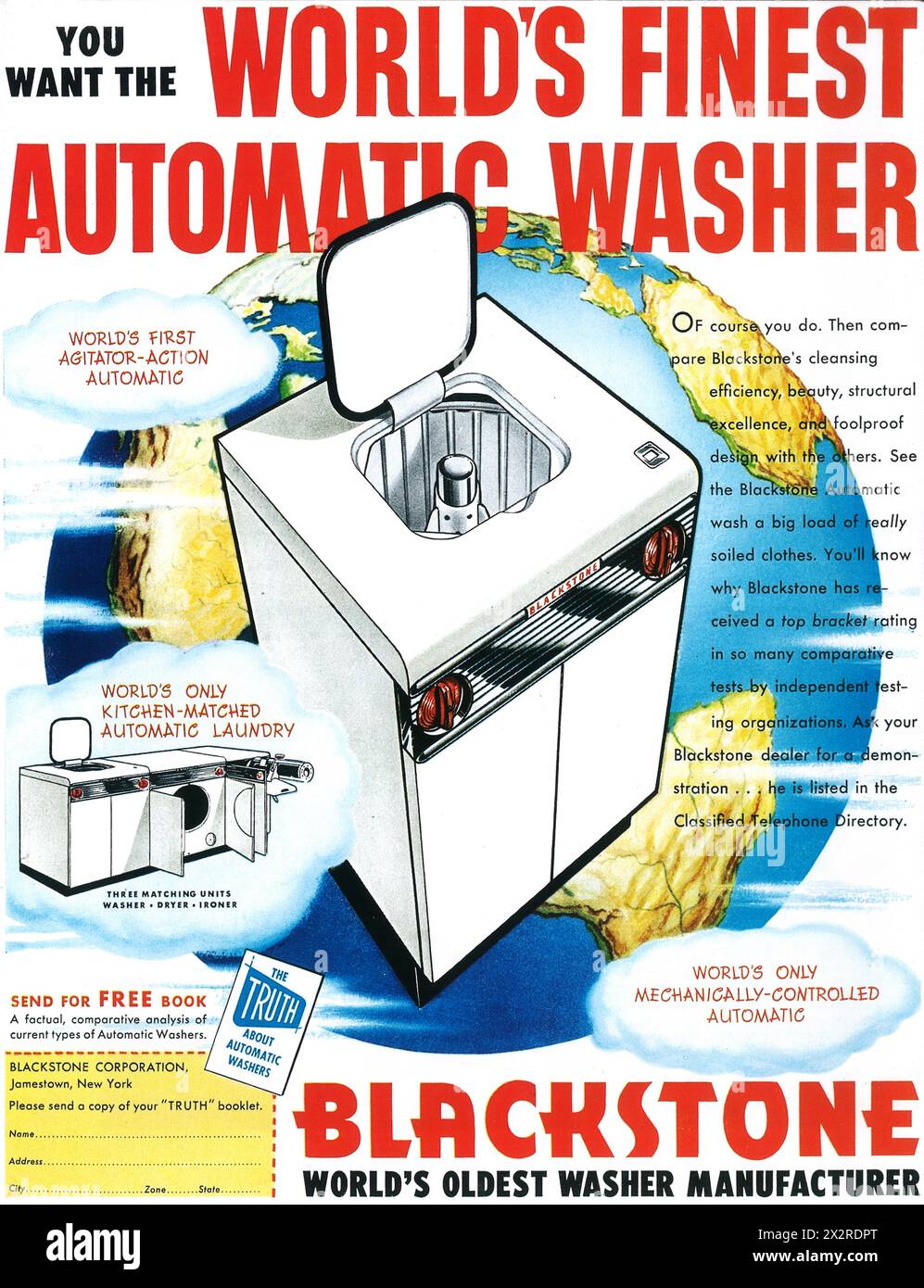 Vintage ads washer hi-res stock photography and images - Alamy