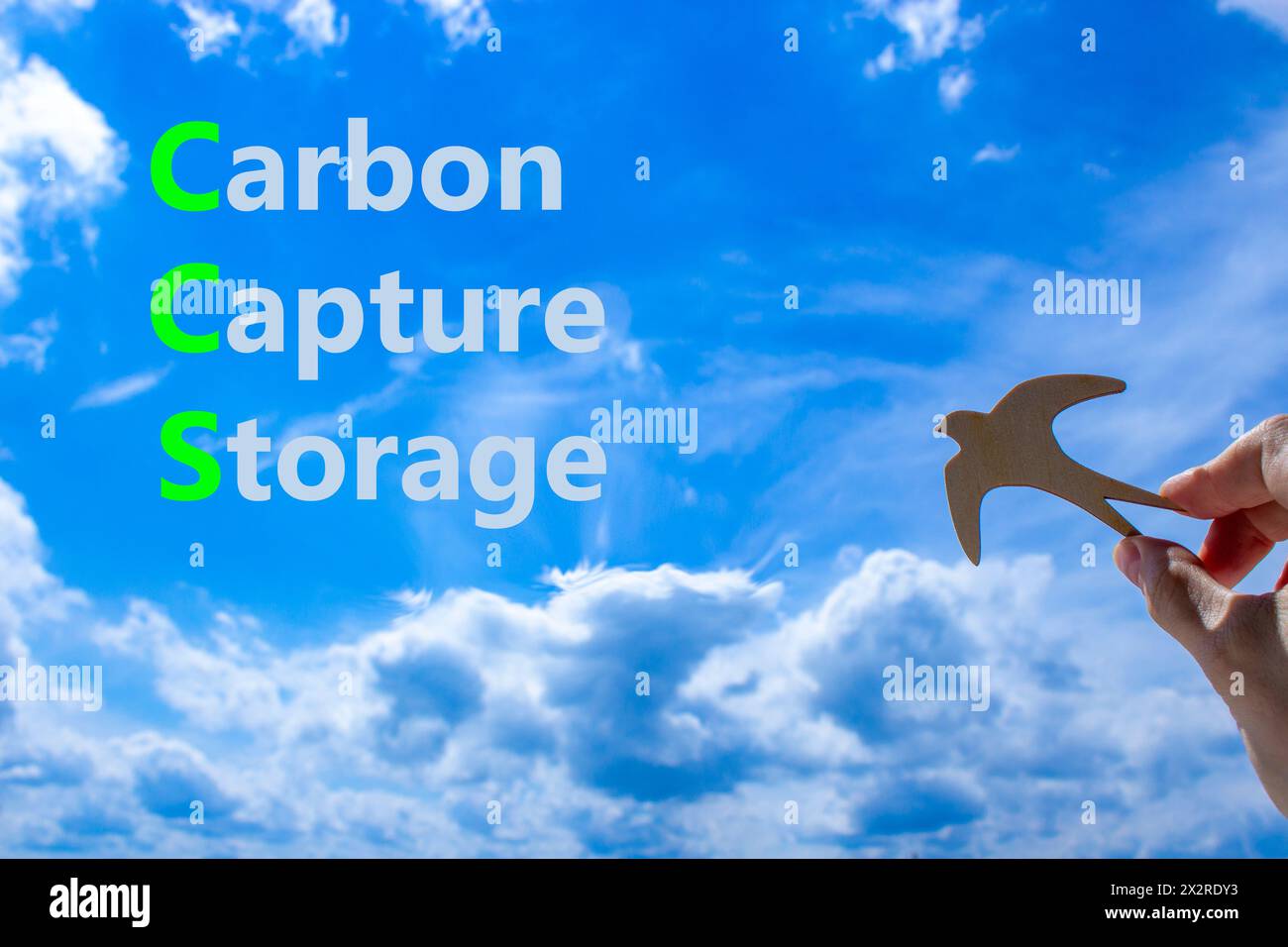 CCS Carbon capture storage symbol. Concept words CCS Carbon capture ...