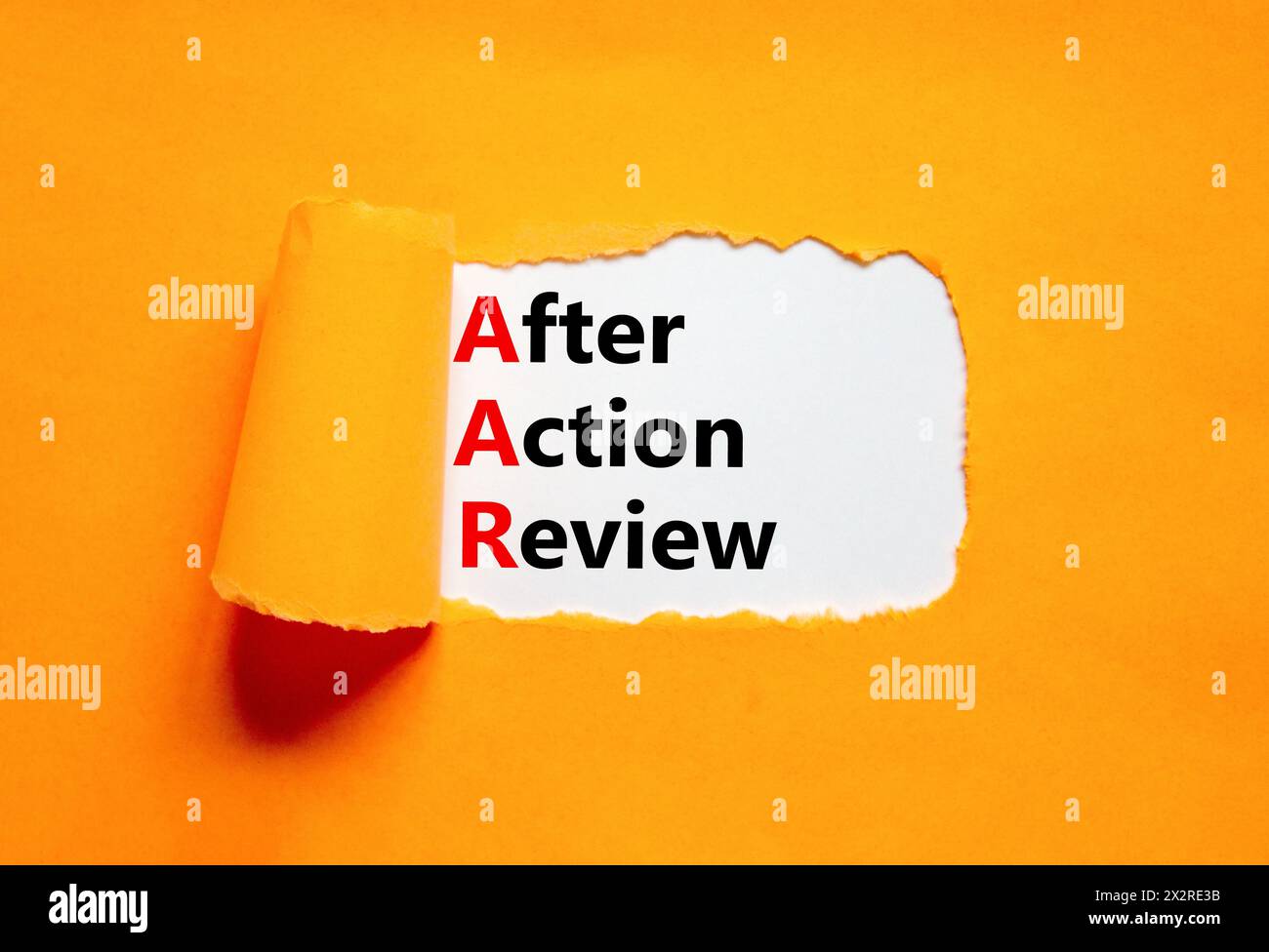 AAR After action review symbol. Concept words AAR After action review ...