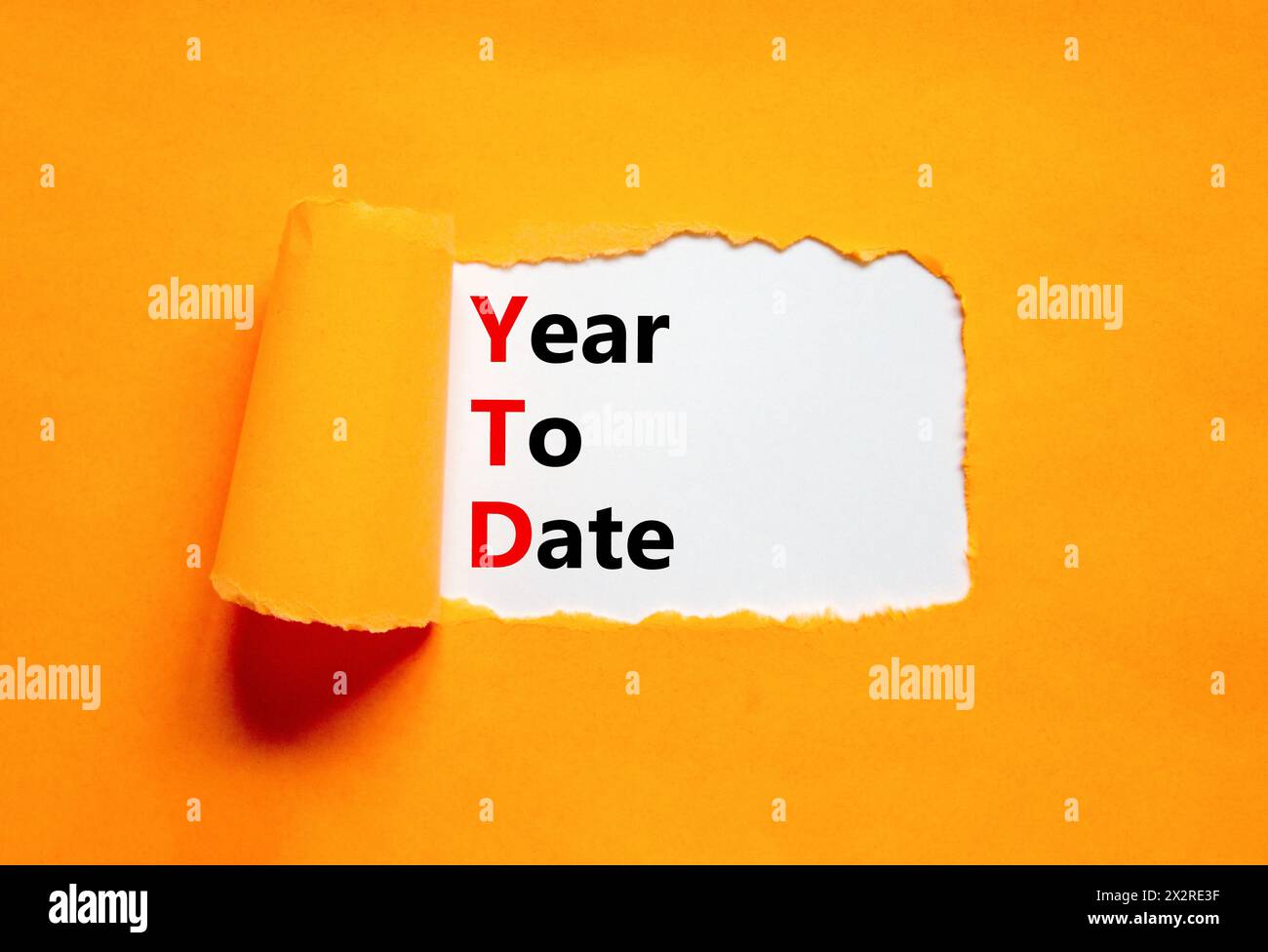 YTD year to date symbol. Concept words YTD year to date on beautiful ...