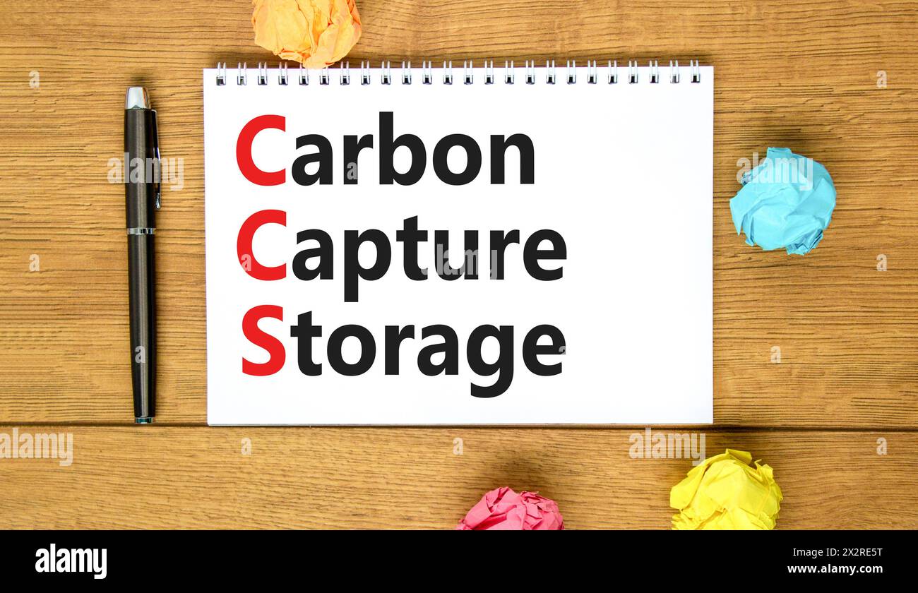 CCS Carbon capture storage symbol. Concept words CCS Carbon capture ...