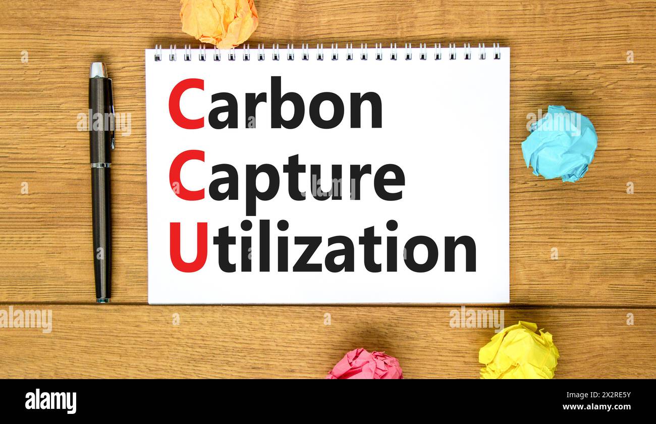 CCU Carbon capture utilization symbol. Concept words CCU Carbon capture ...