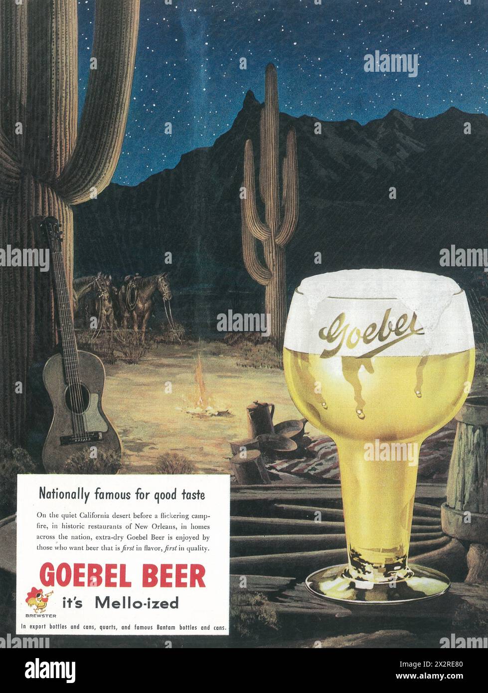 1950s Goebel Beer ad - it's Mello-ized Stock Photo - Alamy