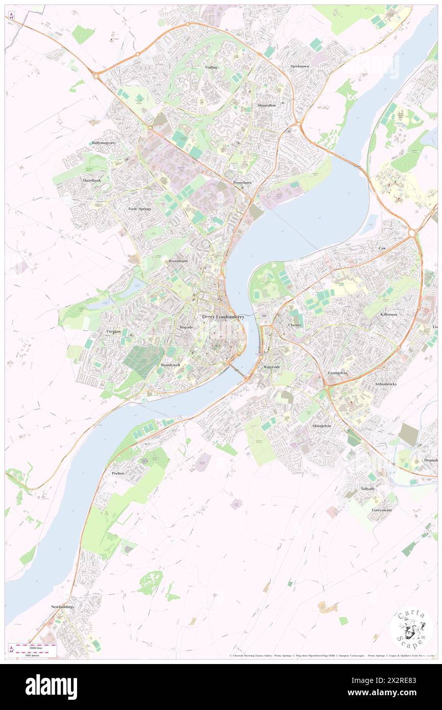 Shipquay Street, Derry City and Strabane, GB, United Kingdom, Northern ...