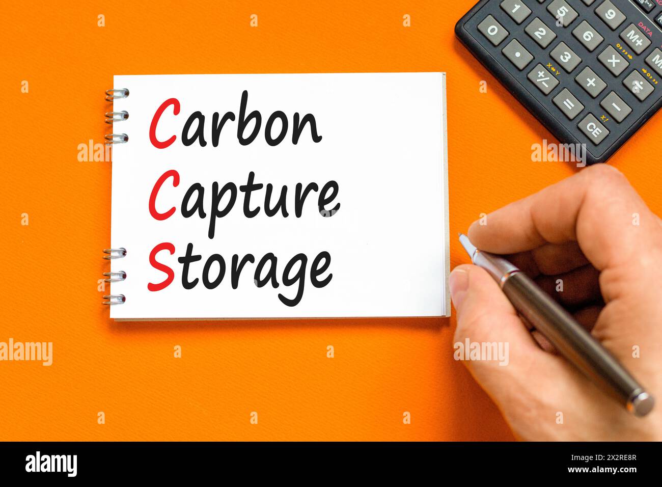 CCS Carbon capture storage symbol. Concept words CCS Carbon capture ...