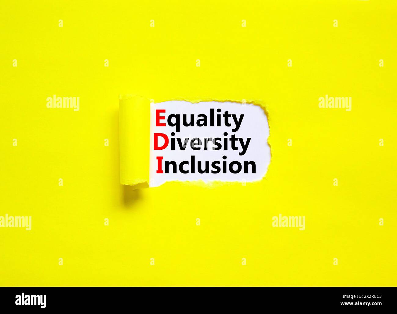 EDI equality diversity inclusion symbol. Concept words EDI equality diversity inclusion on white ...