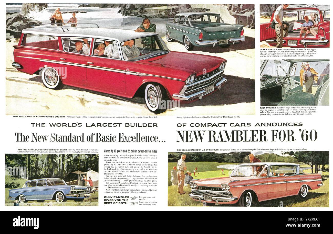 1959 AMC Rambler Model Range ad - "New Rambler for '60 Stock Photo - Alamy