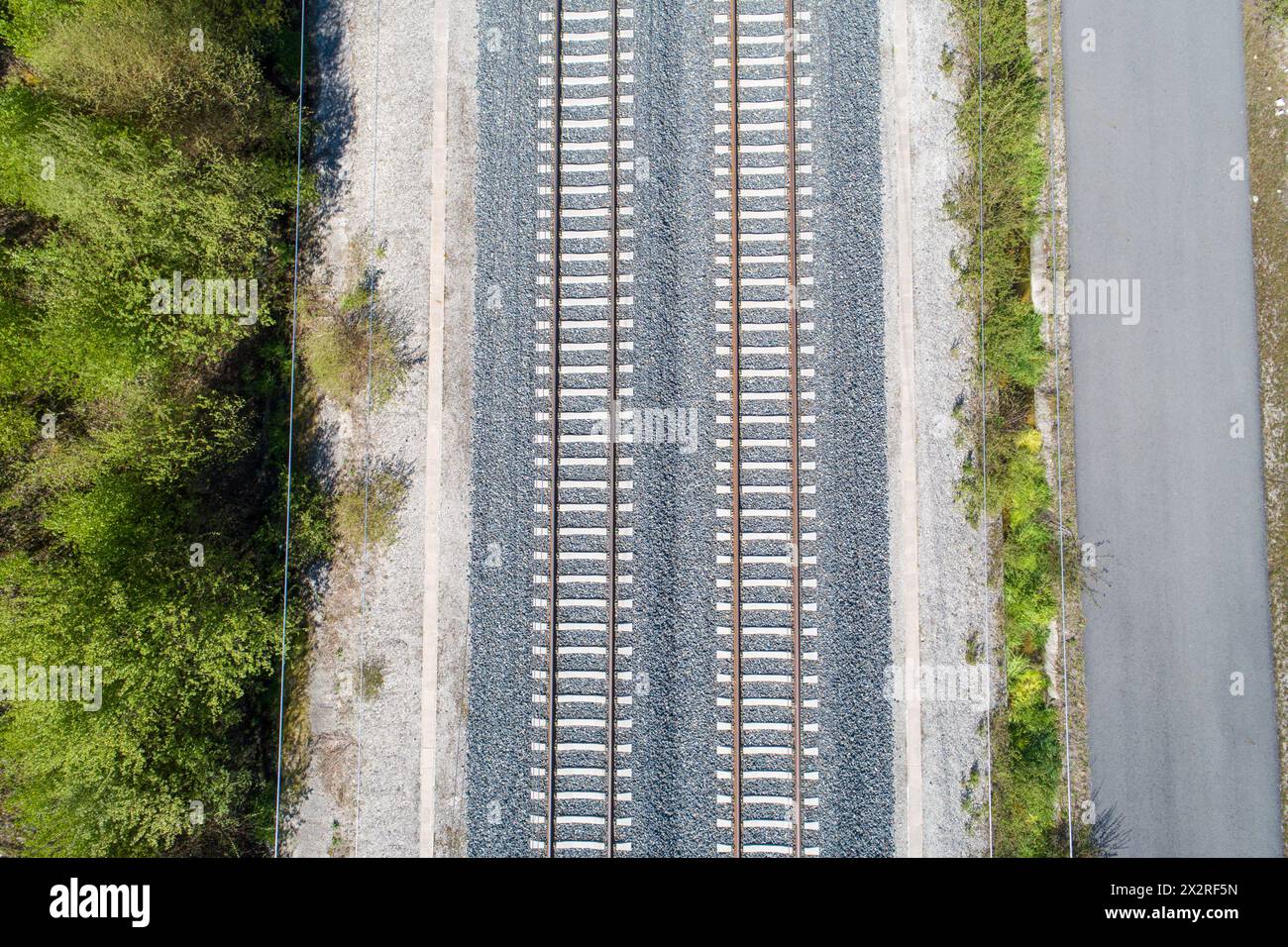 high-speed railway company in Spain, aerial view with drone Stock Photo - Alamy