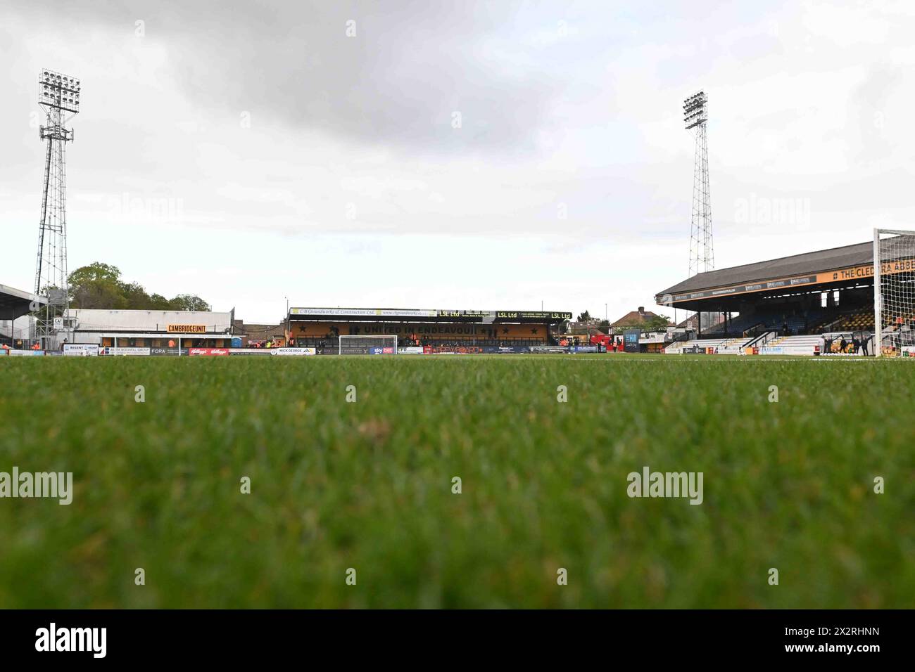General view inside the stadium of Newmarket Road End prior to kick off ...