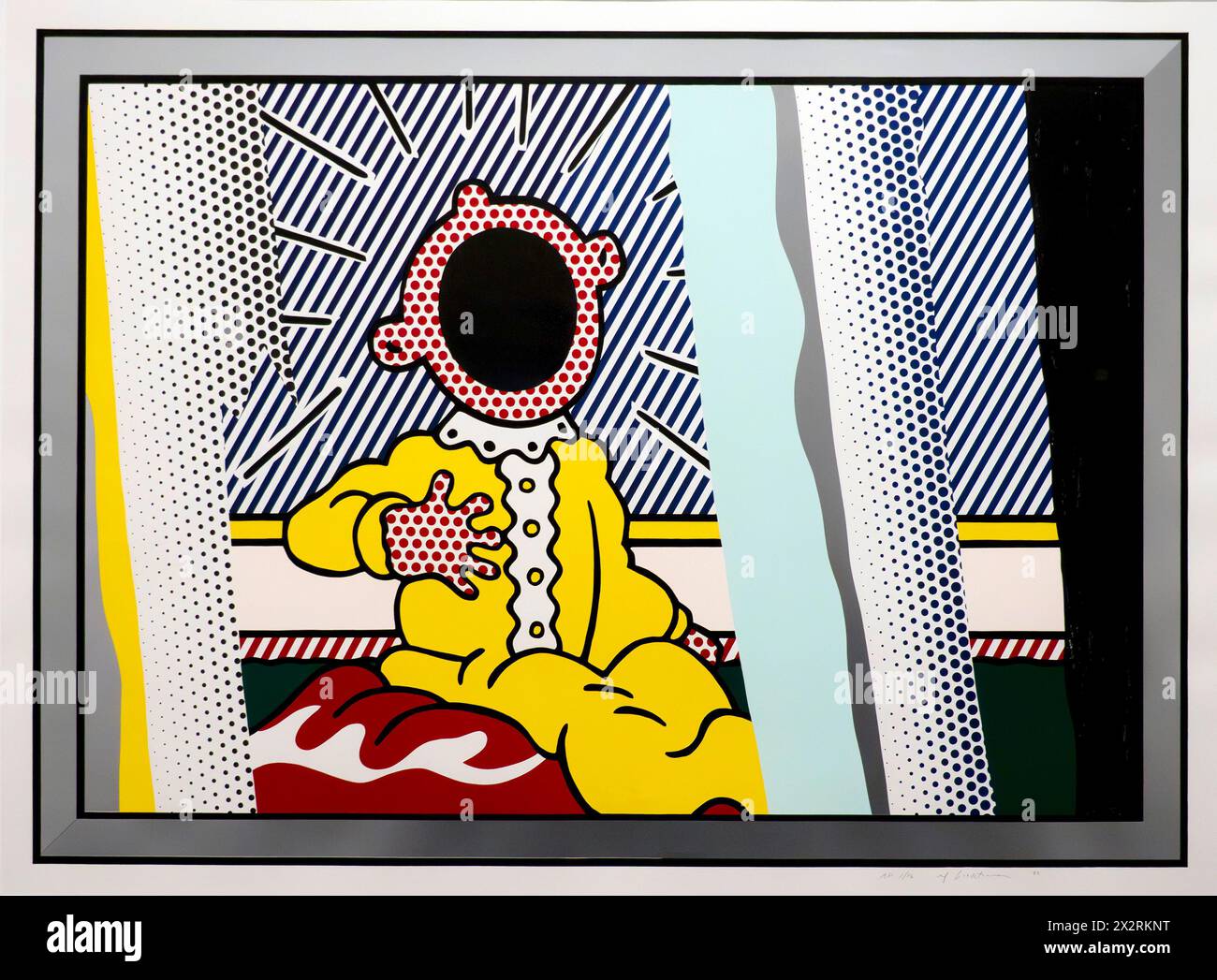 Roy Lichtenstein lithograph Reflections on The Scream 1990 Stock Photo ...