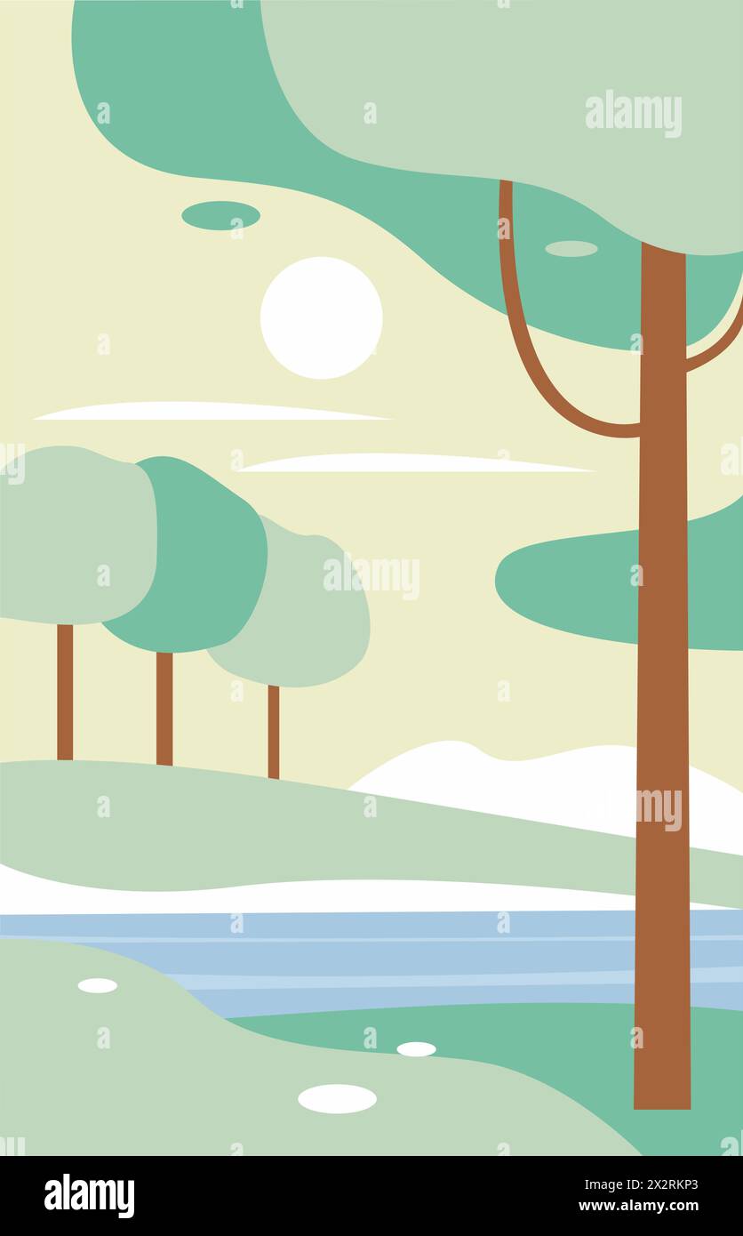 Simple abstract landscape painting hi-res stock photography and images ...