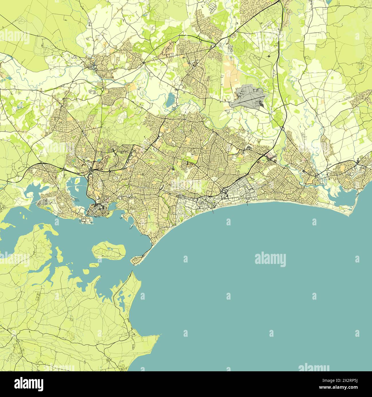 Bournemouth map Stock Vector Images - Alamy