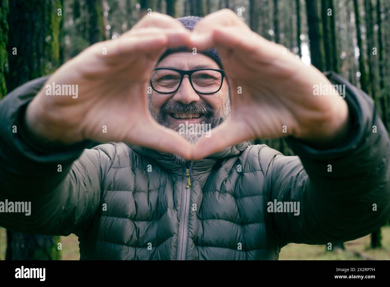 Man making heart gesture hi-res stock photography and images - Alamy