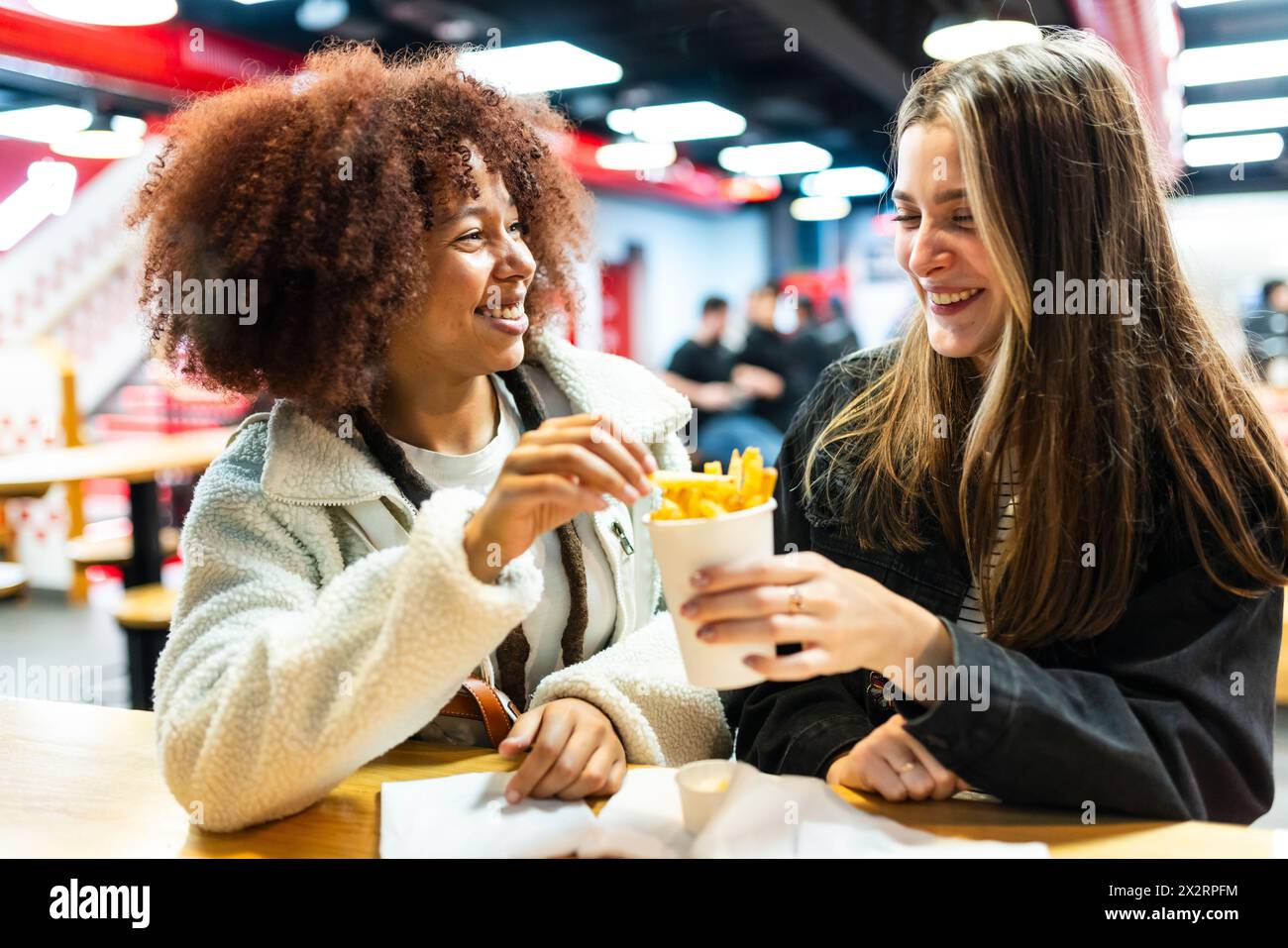 French fries in paper cup hi-res stock photography and images - Alamy