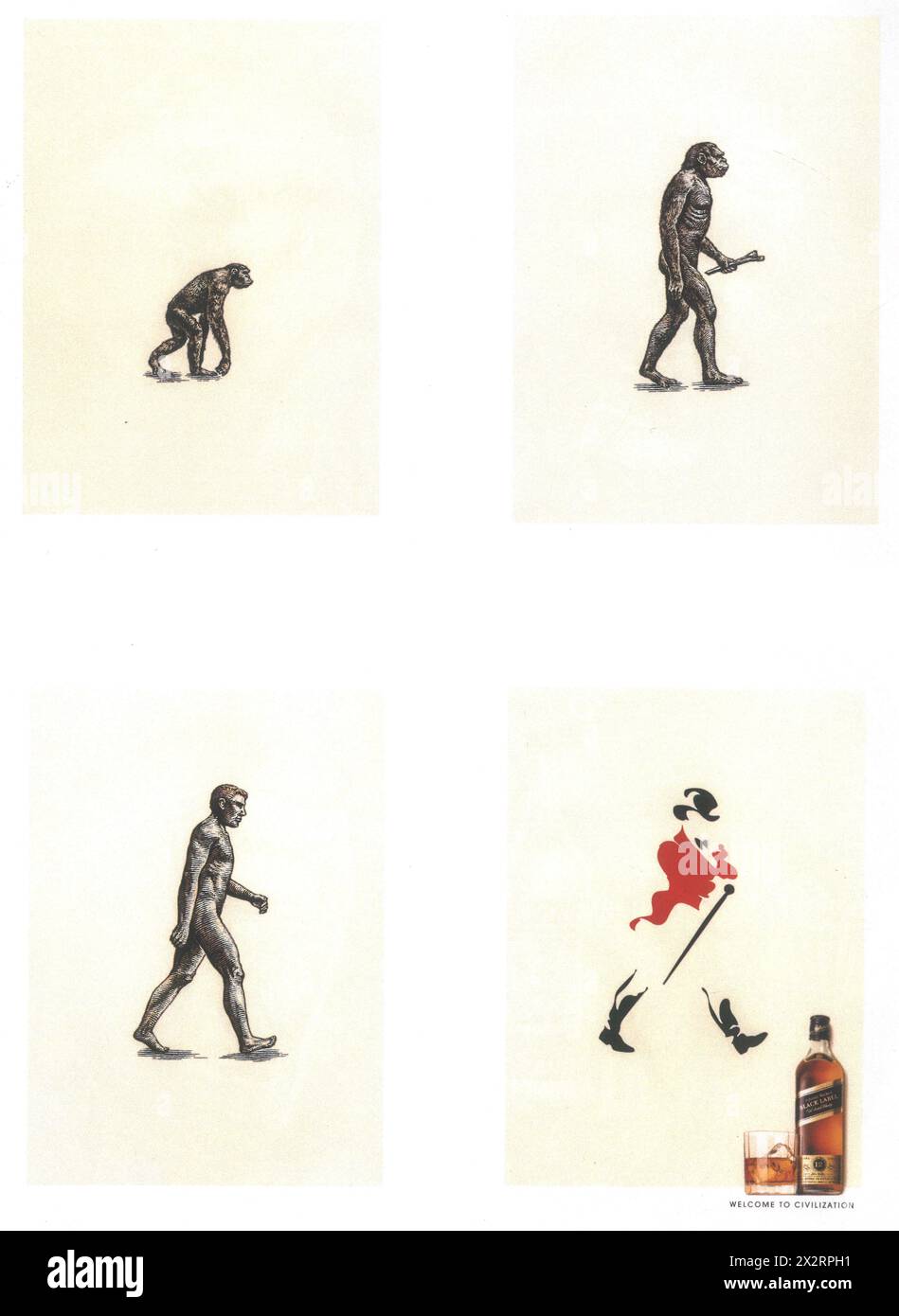 1998 Johnnie Walker Black label Ad Stock Photo - Alamy