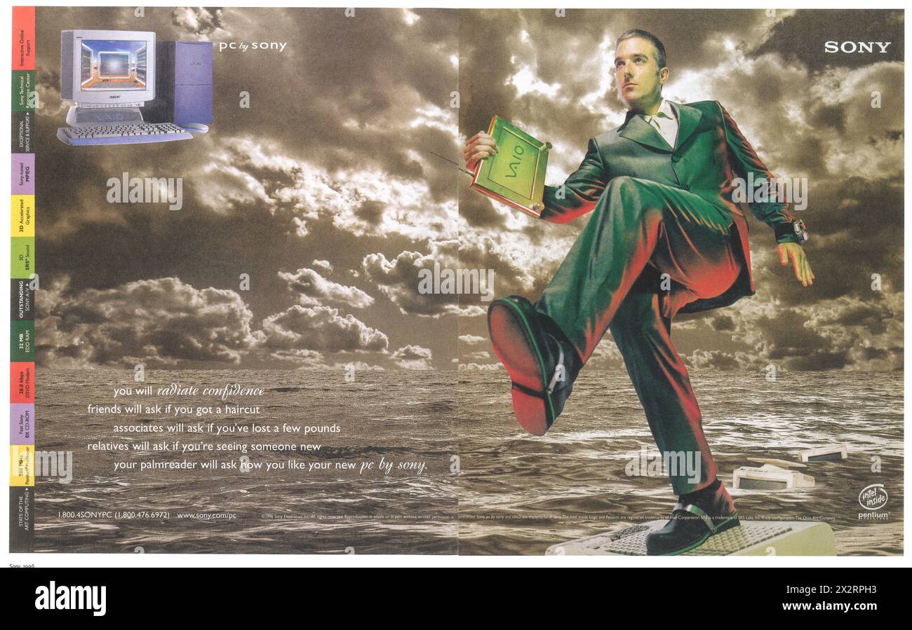 1996 SONY Vaio PC laptop ad Stock Photo - Alamy