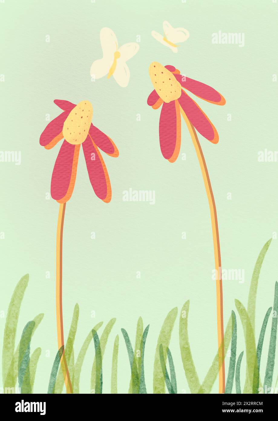 Background flowers butterflies hi-res stock photography and images - Alamy