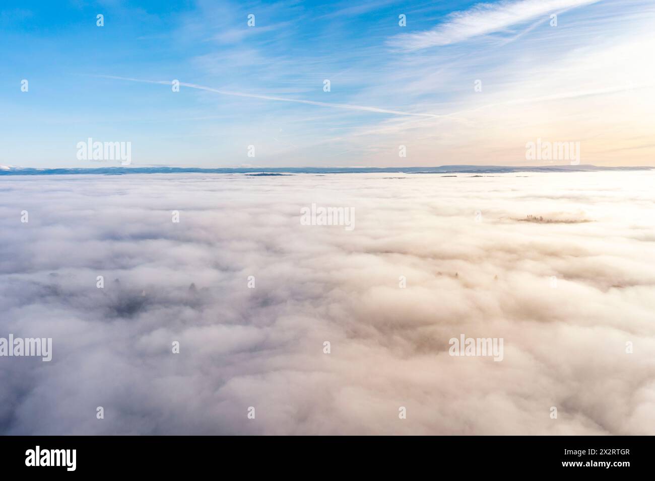 UK, Scotland, Aerial view of cloud inversion Stock Photo - Alamy