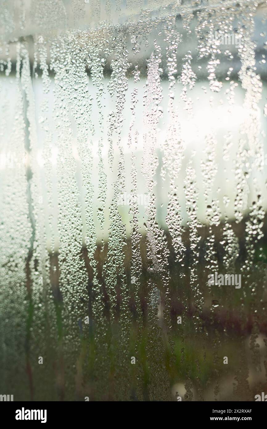 Water droplets on window glass Stock Photo - Alamy