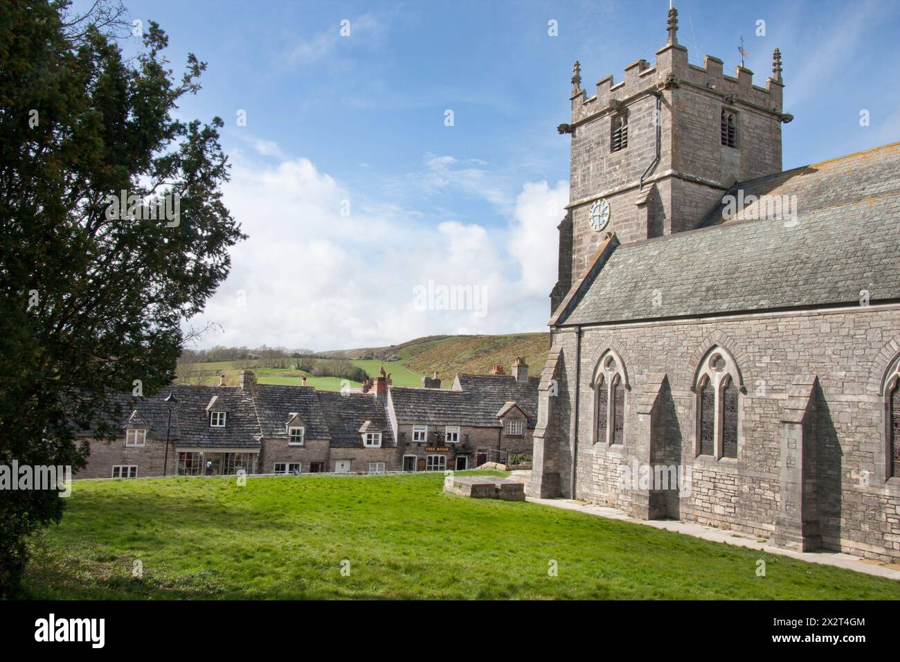 St Edwards Church, Corfe Castle, Isle of Purbeck, Dorset, England Stock ...