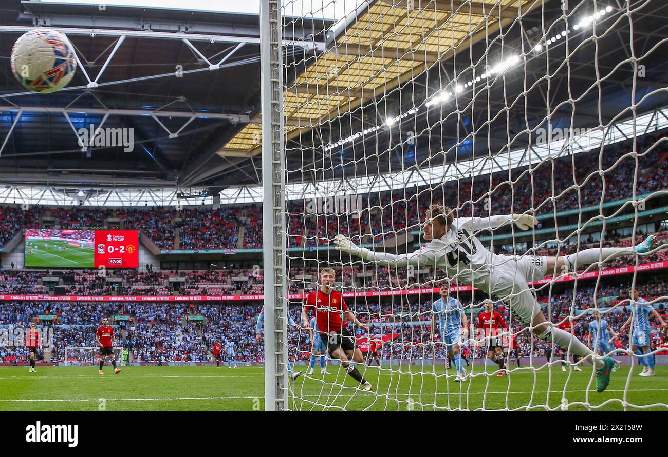 London, UK. 21st Apr, 2024. during the Coventry City FC v Manchester ...