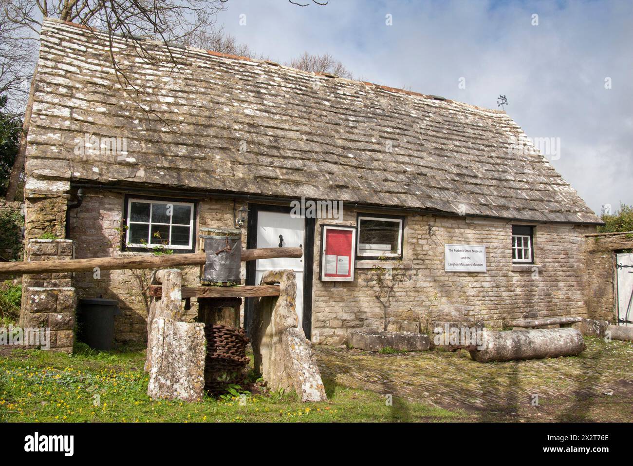 Langton Matravers stone museum, Isle of Purbeck, Dorset, England Stock ...
